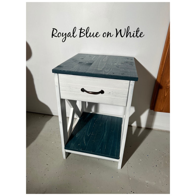 Rustic Bedside Table Farmhouse End Table Nightstand With - Etsy