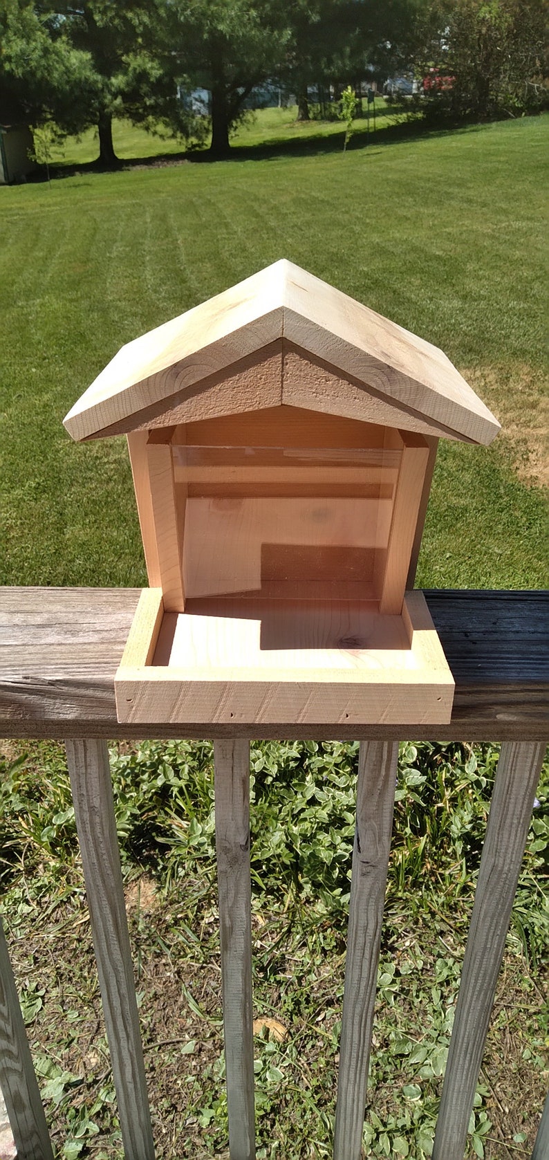 Platform Cedar Bird Feeder Handmade | Etsy