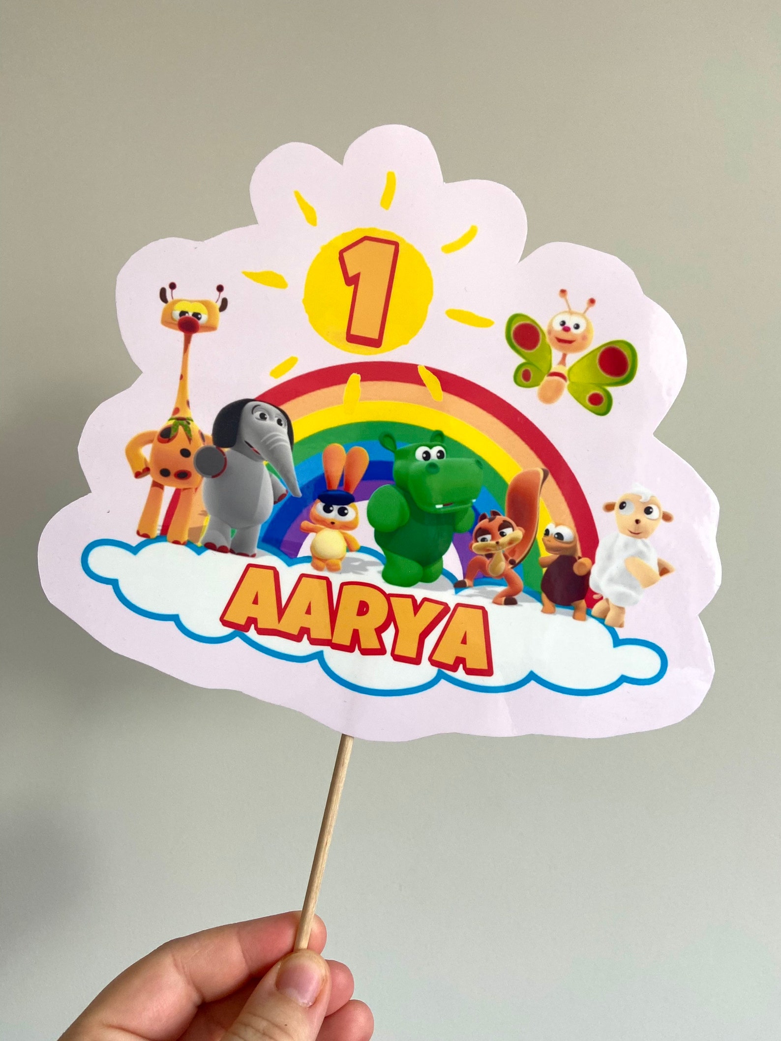 Baby TV Theme Birthday Cake Topper Unofficial Wipeable - Etsy