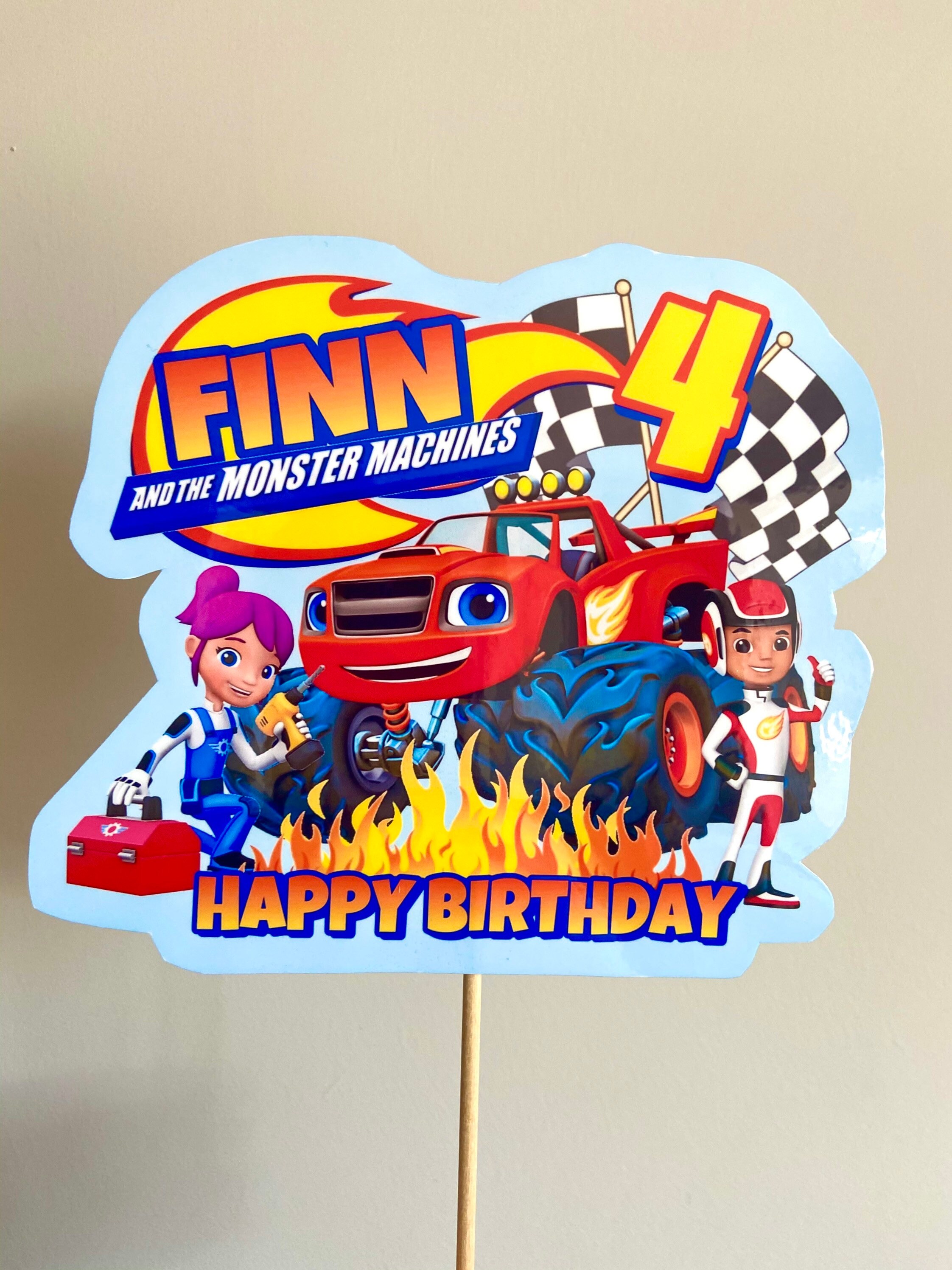 Blaze and the Monster Machines Personalised Birthday Cake - Etsy