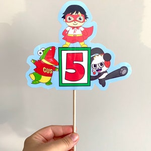 Ryans World Personalised Cake Topper Set of 2 - Etsy