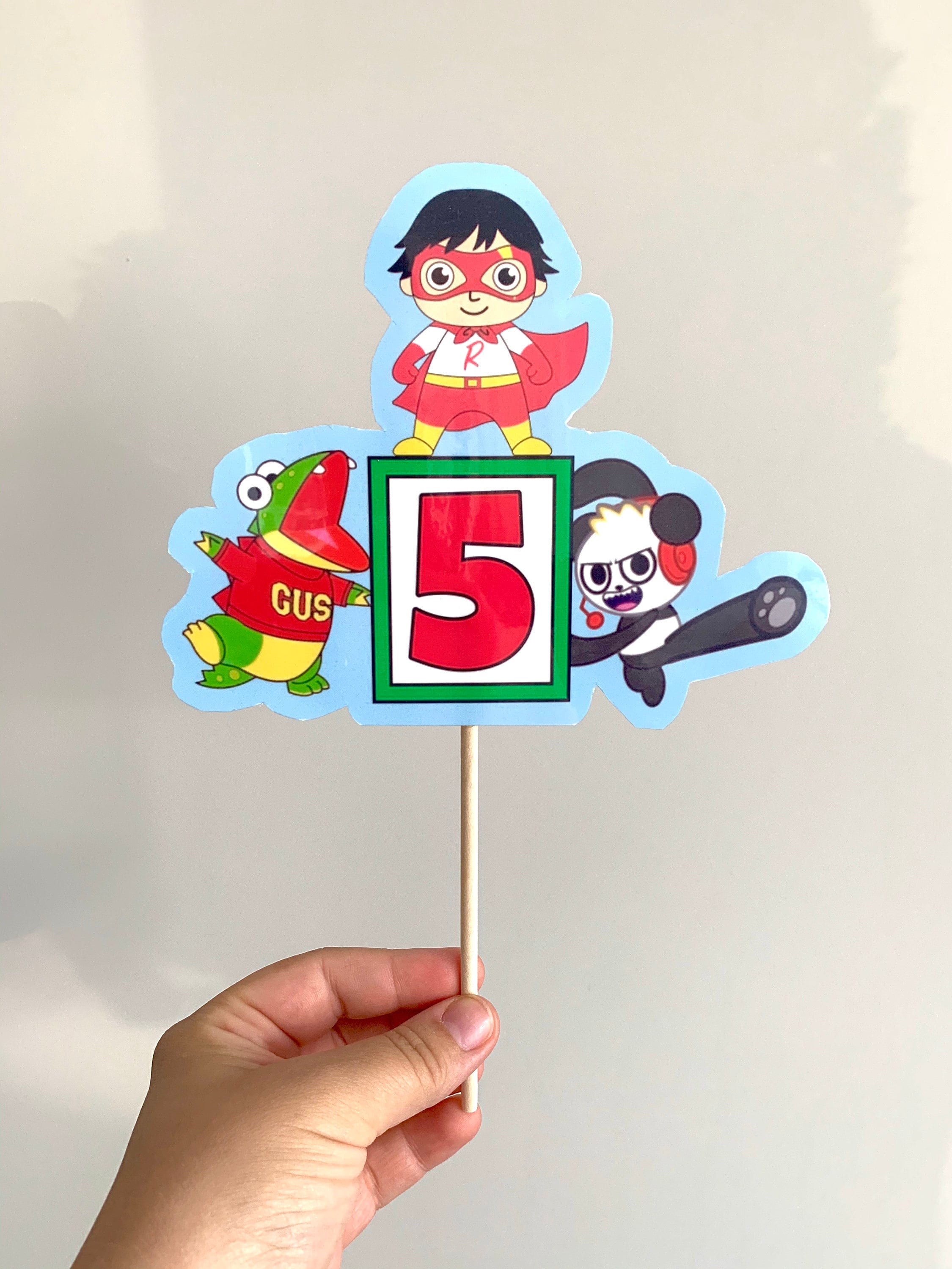 Ryans World Personalised Cake Topper Set of 2 - Etsy