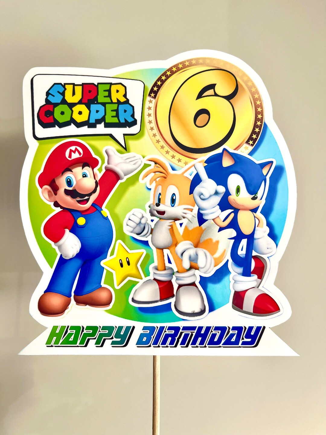 Super Mario Bros V Sonic the Hedgehog Unofficial Theme Personalised ...