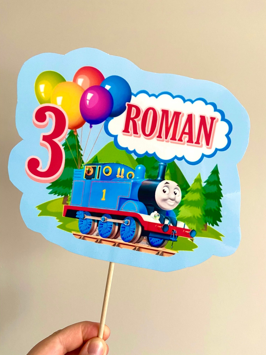 Thomas the Tank Engine Personalised Cake Topper / Thomas and Friends ...