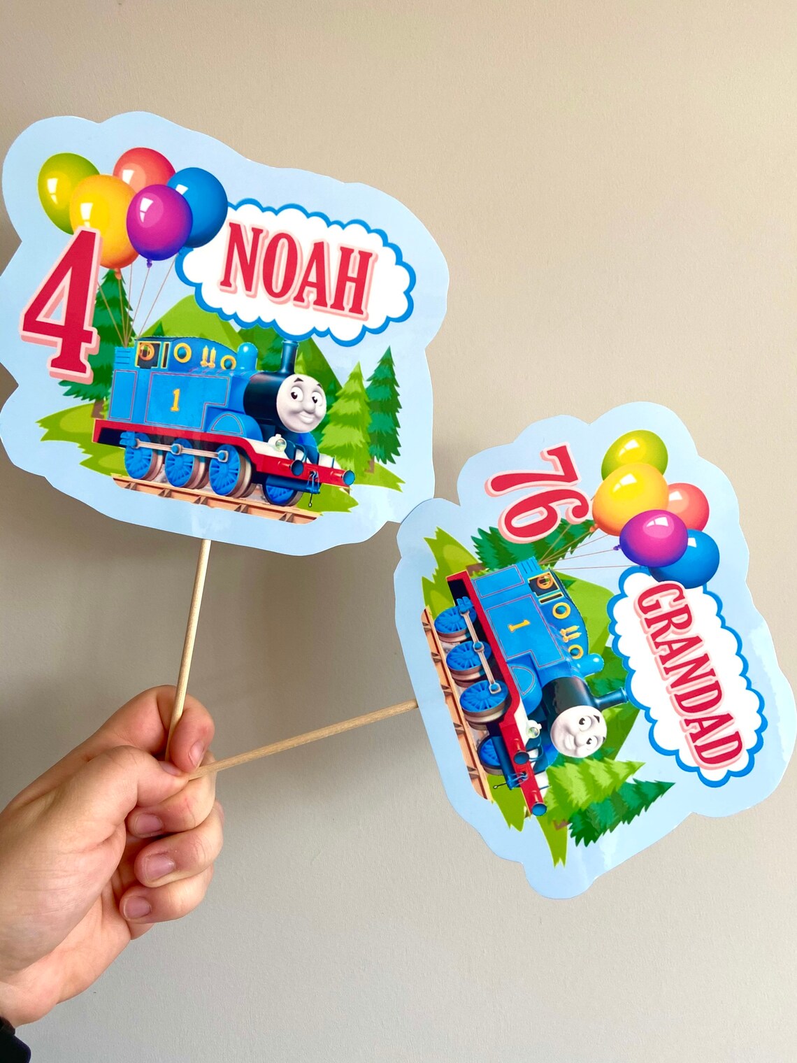 Thomas The Tank Engine Personalised Cake Topper / Thomas and | Etsy