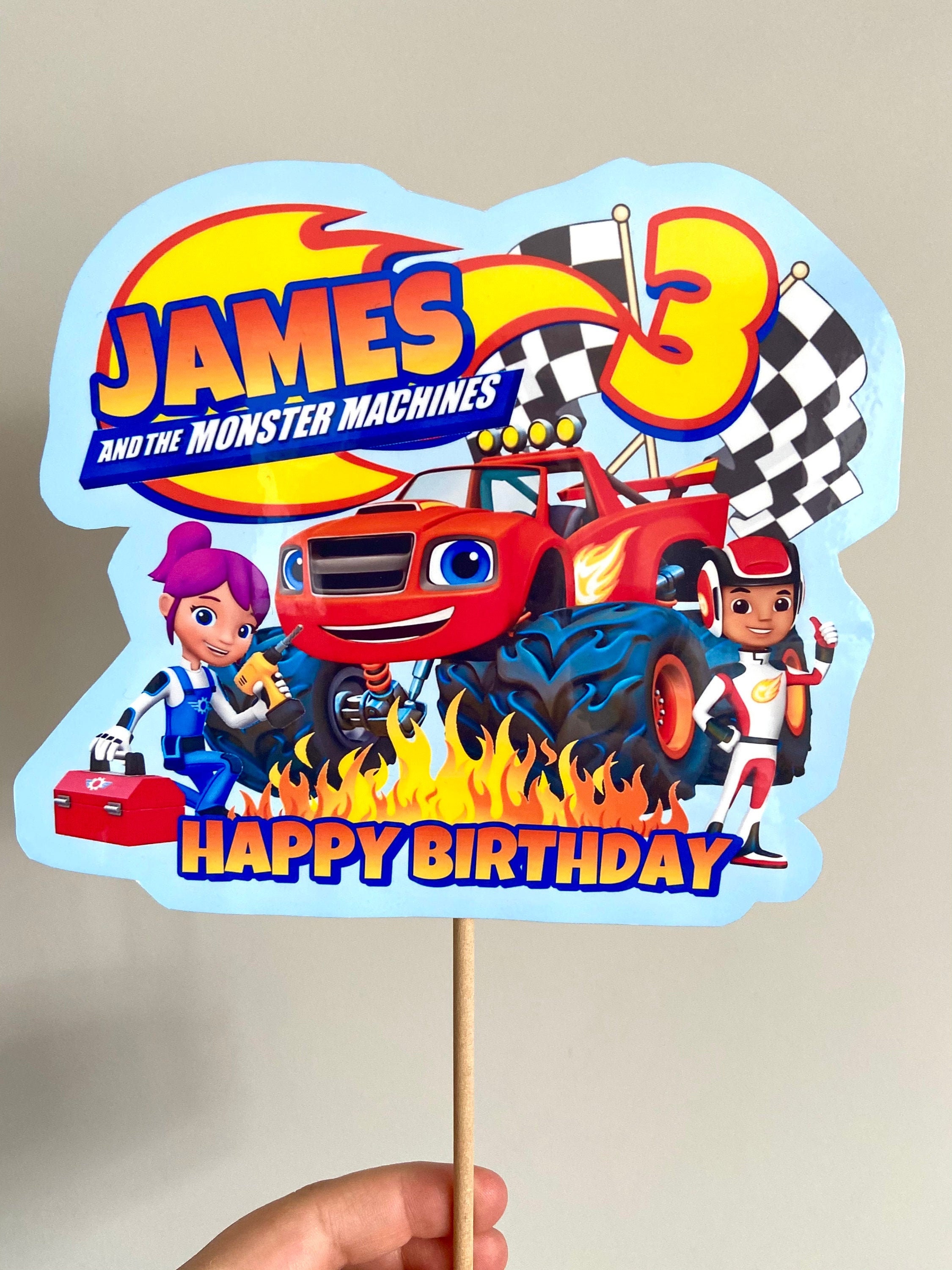 Blaze and the Monster Machines Personalised Birthday Cake - Etsy