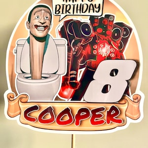 Skibidi Toilet Theme Unofficial Birthday Cake Toilet Youtube - Etsy