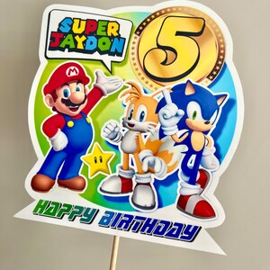 Super Mario Bros V Sonic the Hedgehog Unofficial Theme Personalised ...