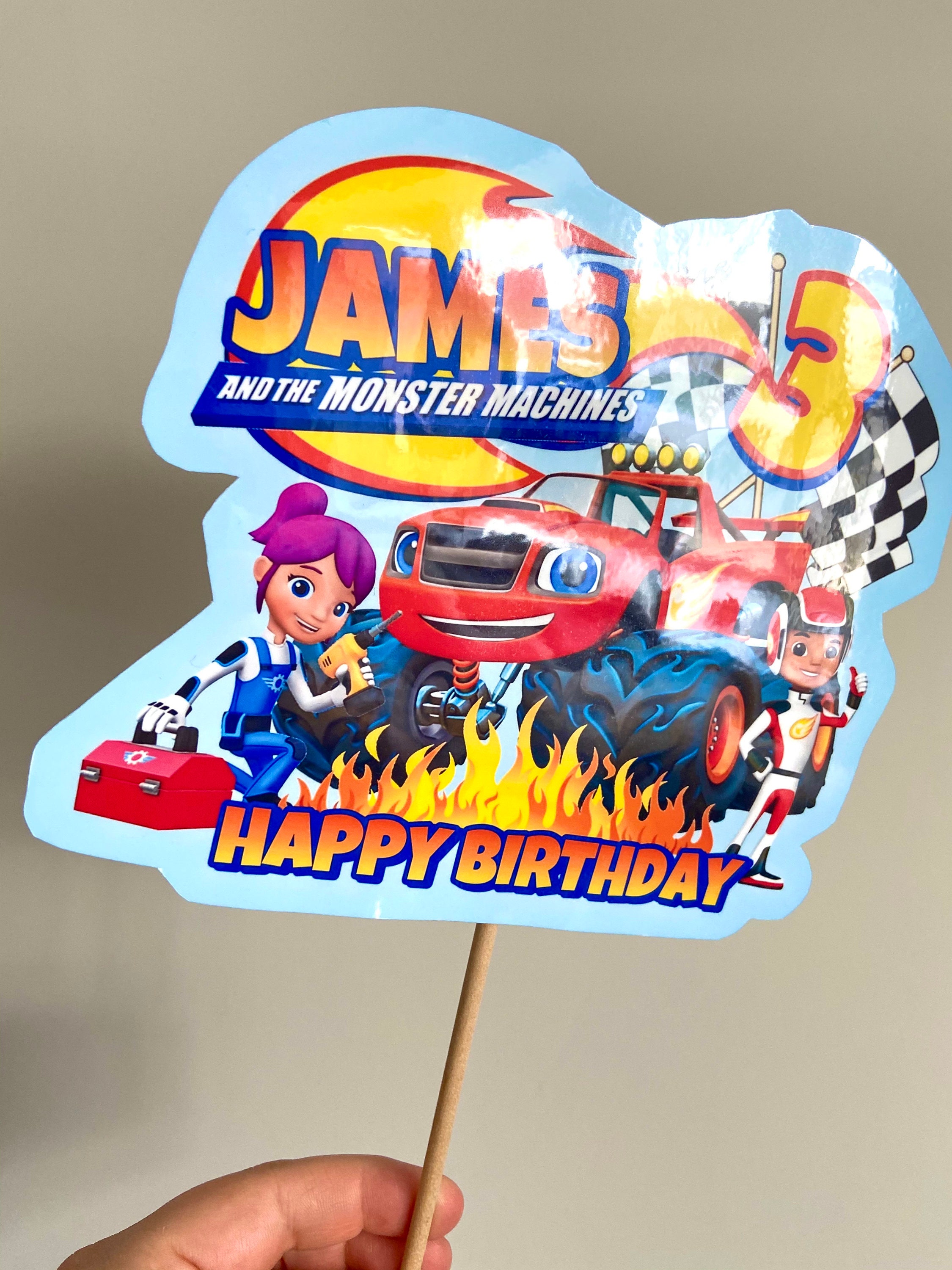 Blaze and the Monster Machines Personalised Birthday Cake - Etsy