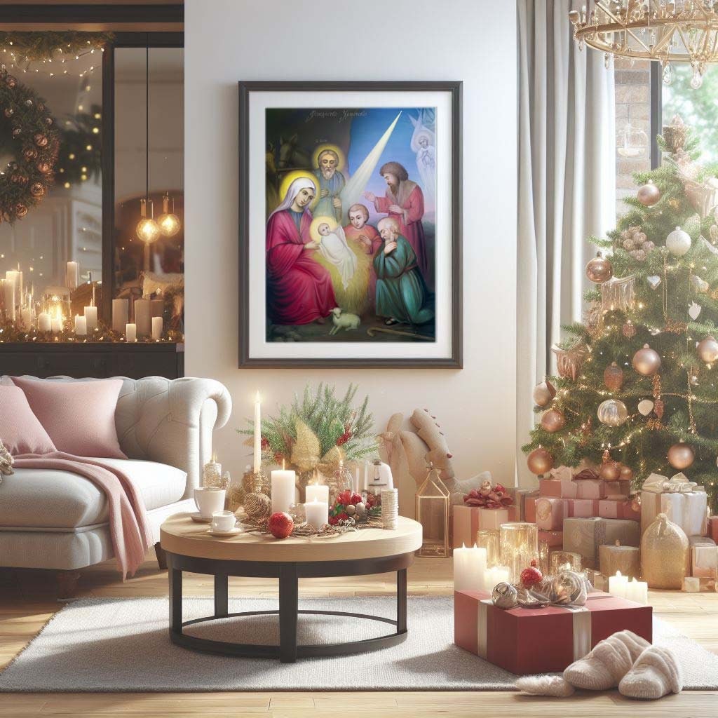 Nativity of Christ Icon – Christian Orthodox Art, Printable Digital ...