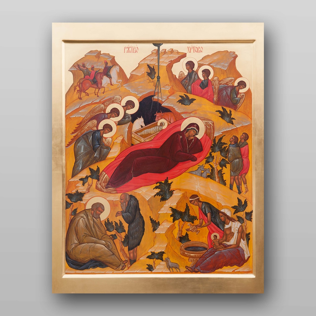 Icon of the Nativity of Christ - PRINTABLE DIGITAL DOWNLOAD. Religious ...