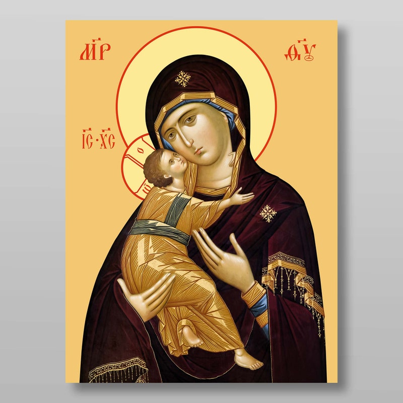 Virgin Mary Icon - Etsy