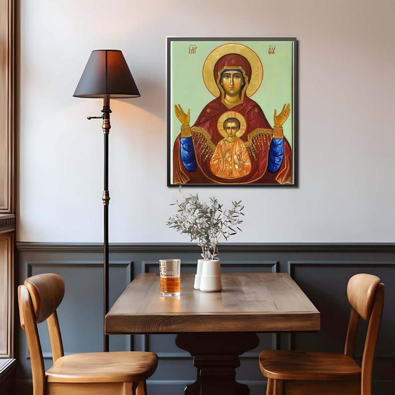 Icon of the Mother of God, of the Sign Download Digital File for Printing Orthodox Icon. - Etsy