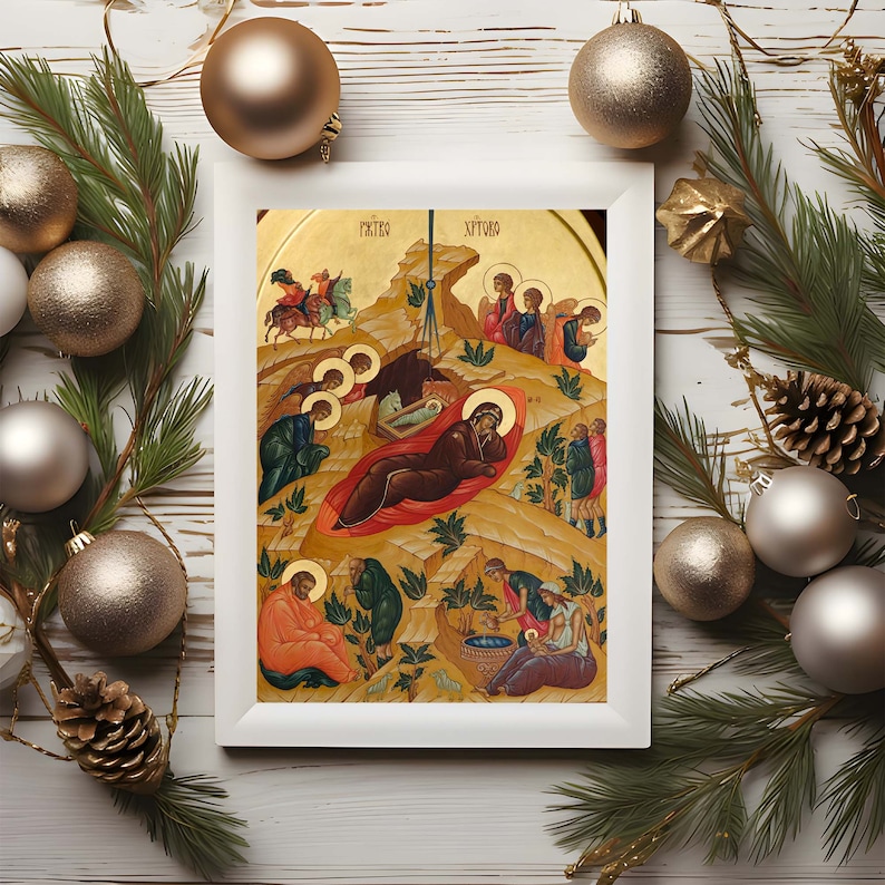 Nativity of Christ Icon – Printable Orthodox Christian Art (digital ...