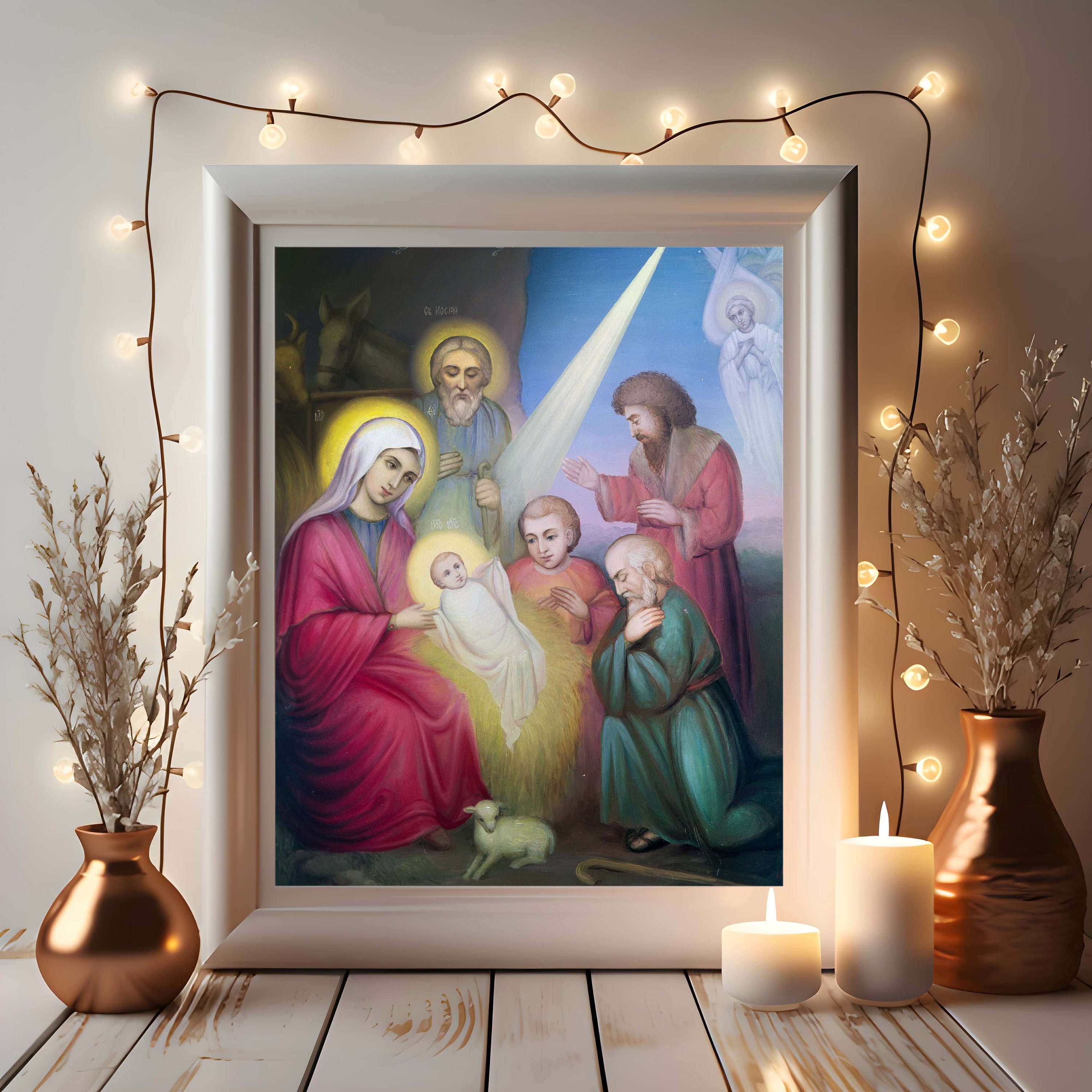 Nativity of Christ Icon – Christian Orthodox Art, Printable Digital ...