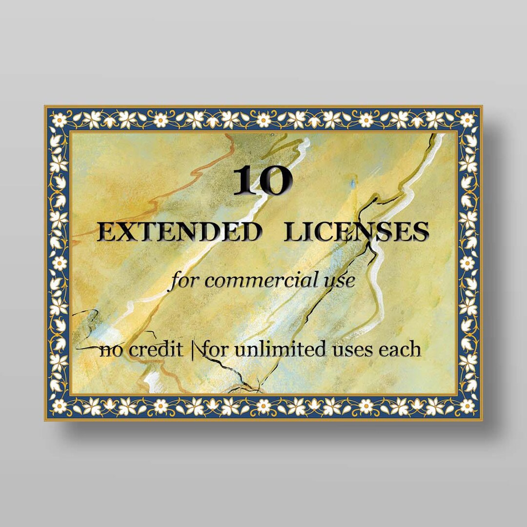 Pack of 10 Extended Commercial Licenses for Commercial Use of Digital ...