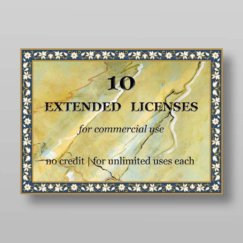 10 Extended Commercial Licenses - Unlimited Prints/uses for Digital ...