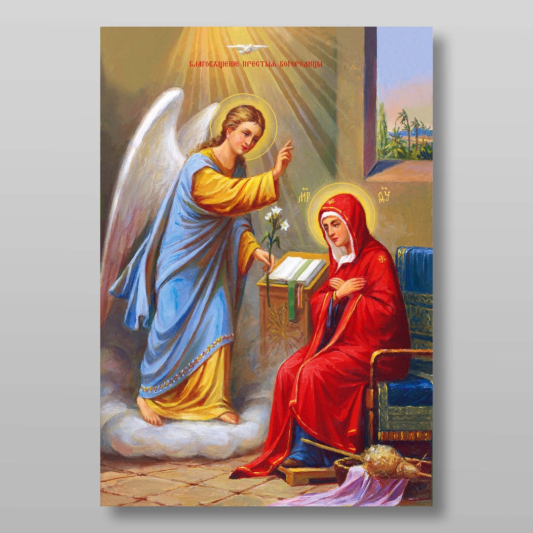 Annunciation Download Digital File for Printing Orthodox Icon. - Etsy