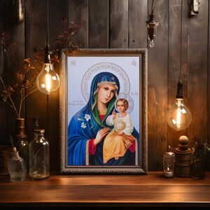 Unfading Flower Icon of the Mother of God, Orthodox Art (digital ...