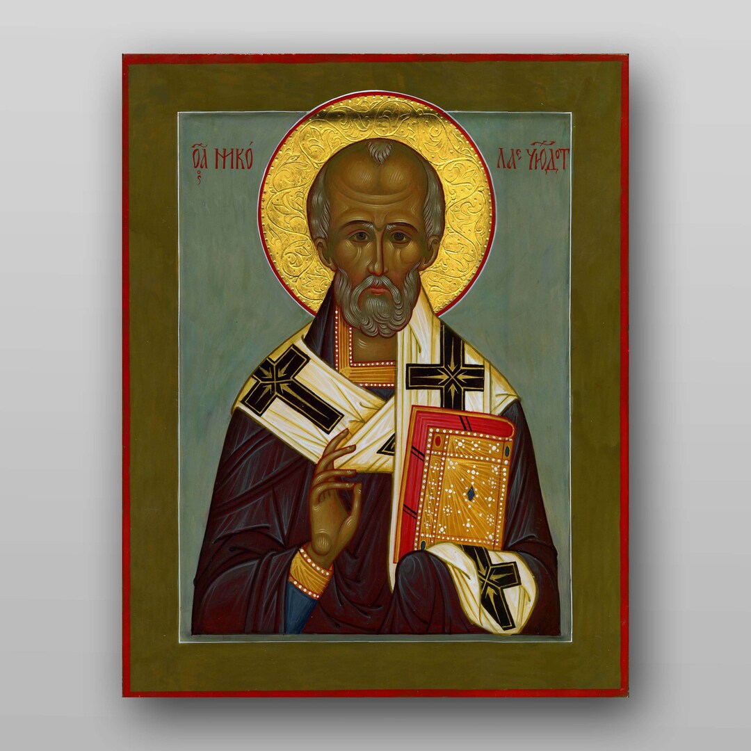 Saint Nicholas Icon – Christian Orthodox Art, Printable Digital ...