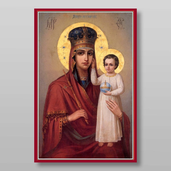 Icon of the Mother of God Tree of Jesse Download Digital File for Printing Orthodox Icon. - Etsy