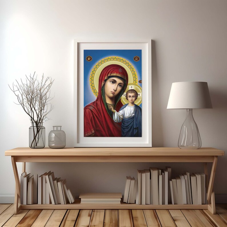 Mother of God of Kazan Icon, Orthodox Art Print (digital Download) - Etsy