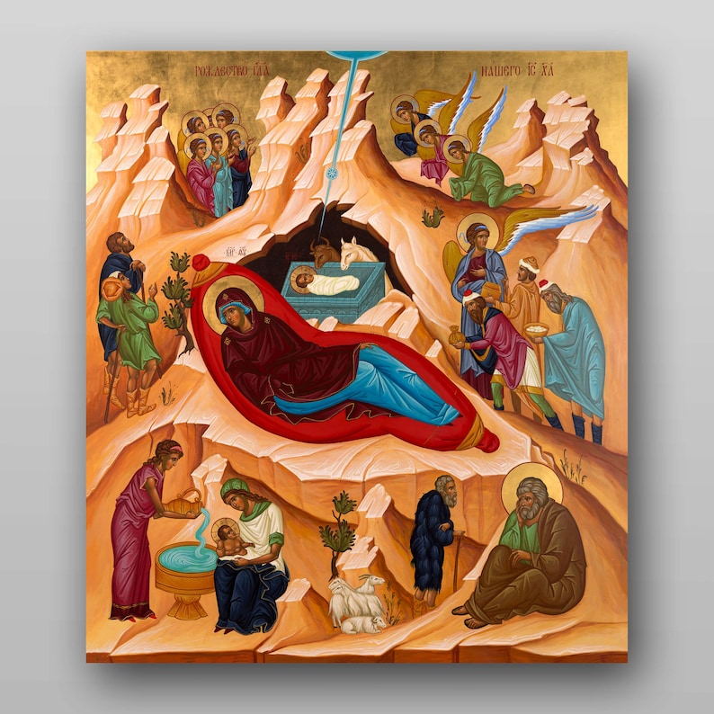 Icon of the Nativity of Christ - PRINTABLE DIGITAL DOWNLOAD. Religious ...