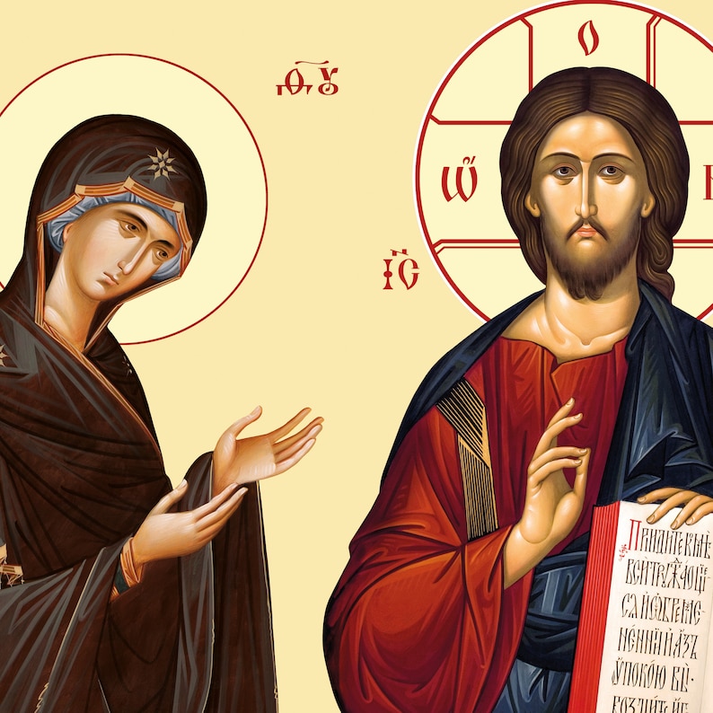 Jesus Christ Deesis - PRINTABLE DIGITAL DOWNLOAD. Religious Christian ...