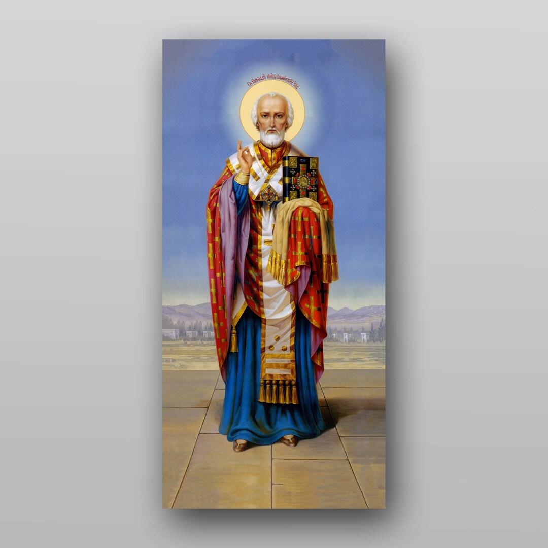 Icon of the Saint Nicholas - PRINTABLE DIGITAL DOWNLOAD. Religious ...