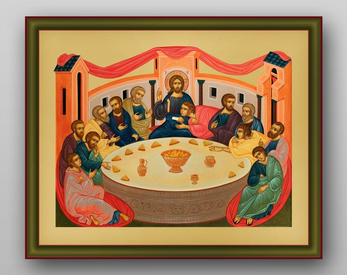 The Last Supper, Ο Μυστικός Δείπνος Hand Painted Greek Orthodox ...