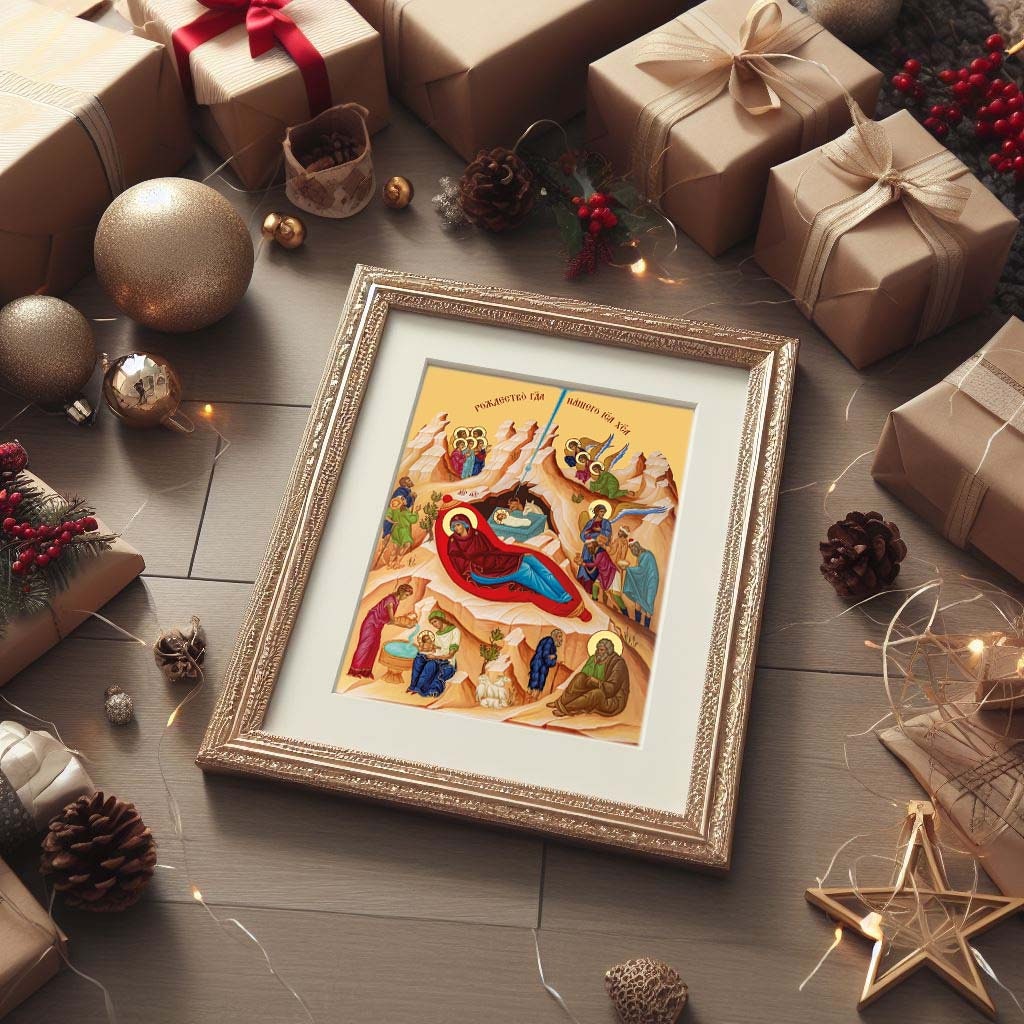 Nativity of Christ Icon: Christian Orthodox Art (digital Download) - Etsy