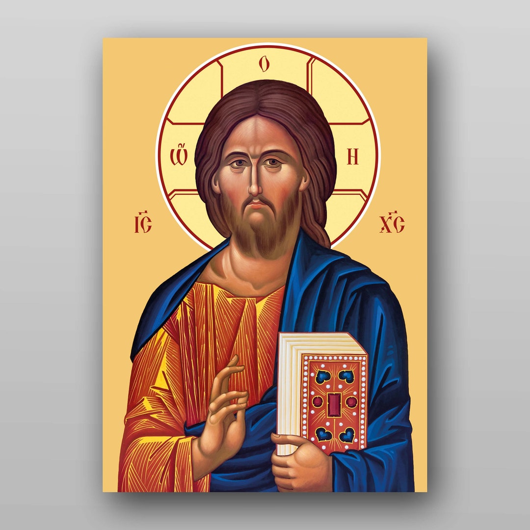 Icon of the Jesus Christ - PRINTABLE DIGITAL DOWNLOAD. Religious ...