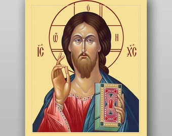 Jesus Christ Deesis PRINTABLE DIGITAL DOWNLOAD. Religious Christian Orthodox Icon in the Temple ...