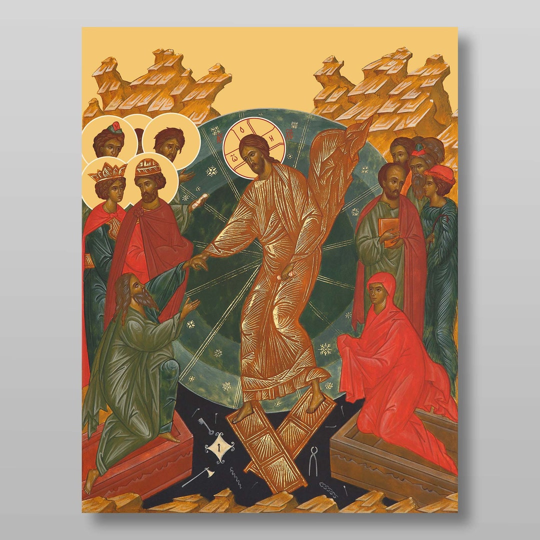 Resurrection of Christ. Harrowing of Hades Download Digital File for Printing Orthodox Icon. - Etsy