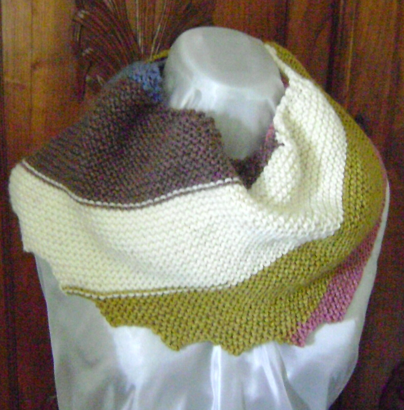 Hand Knitted Scarf With Saw Tooth Edge, Acrylic, Wool and Other Yarn - Etsy