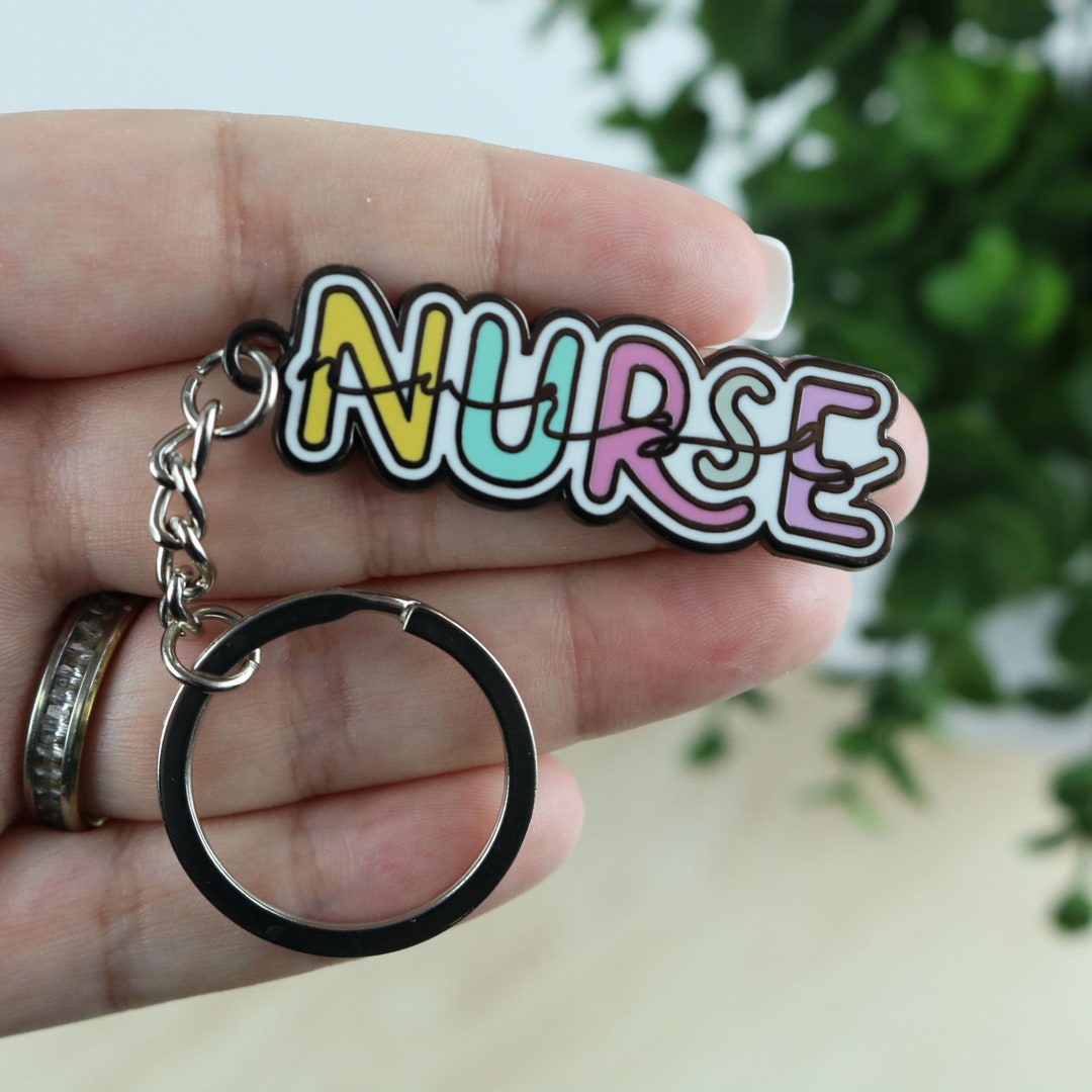 NURSE Metal Keychain | Healthcare Professional Keychain, Nurse Gift ...