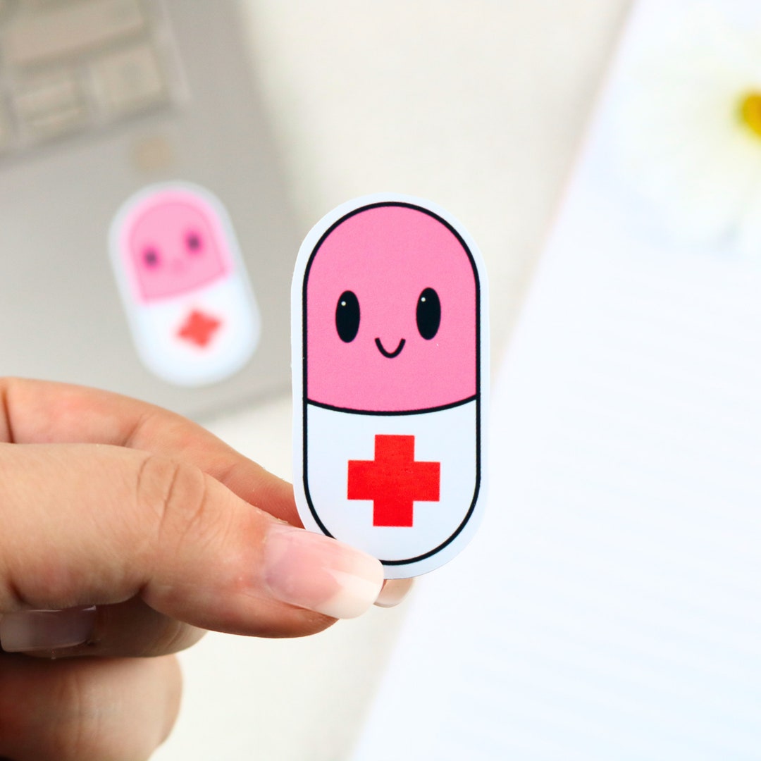 Cute Pill Sticker Nursing Sticker, Medical Sticker, Nurse Gift, Nurse ...