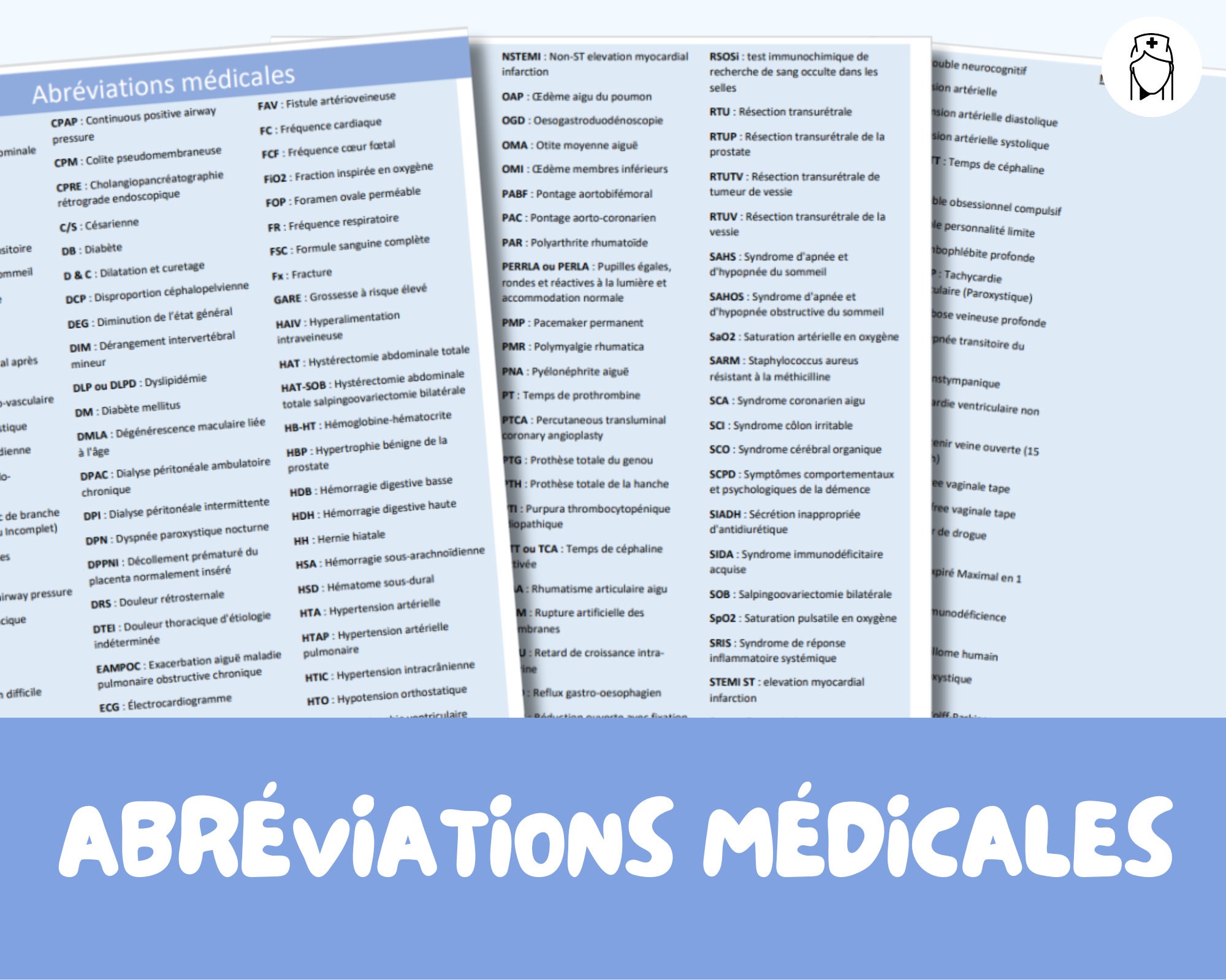 Ficha de estudio: Abreviaturas médicas enfermería estudio - Etsy México