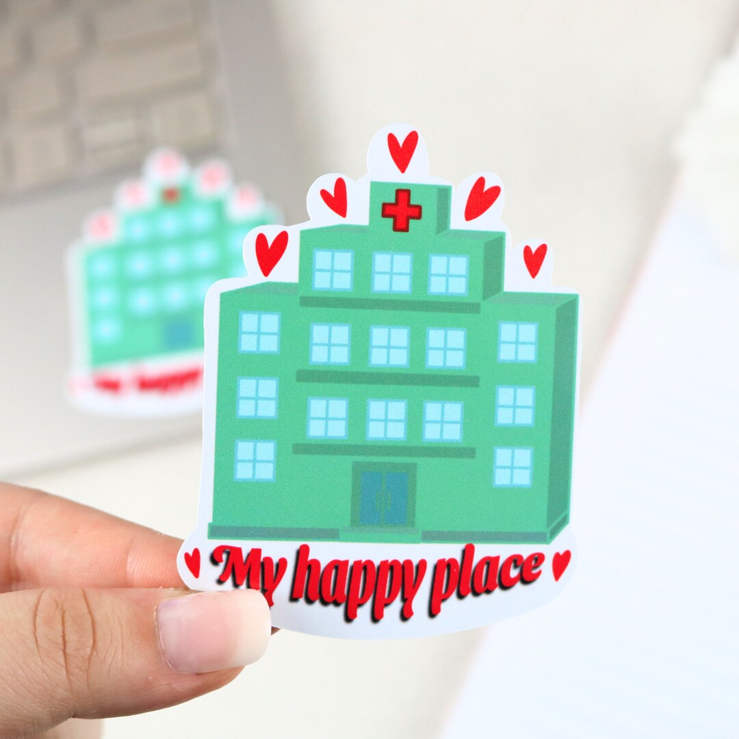 My Happy Place Sticker | Hospital, Nursing Sticker, Medical Sticker ...
