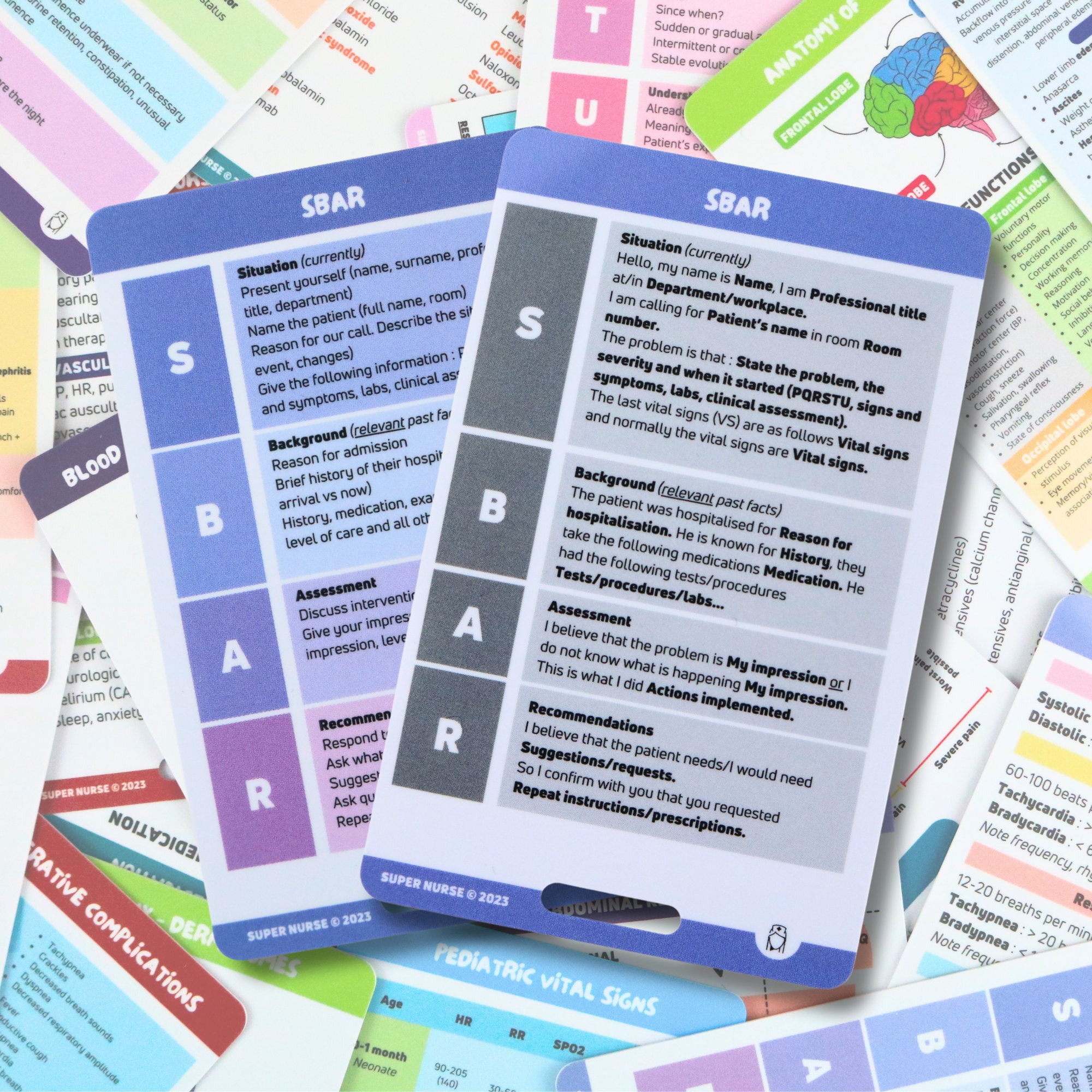 EN SBAR Report, Nursing Reference Cards, Nursing Badge Cards, Pocket ...