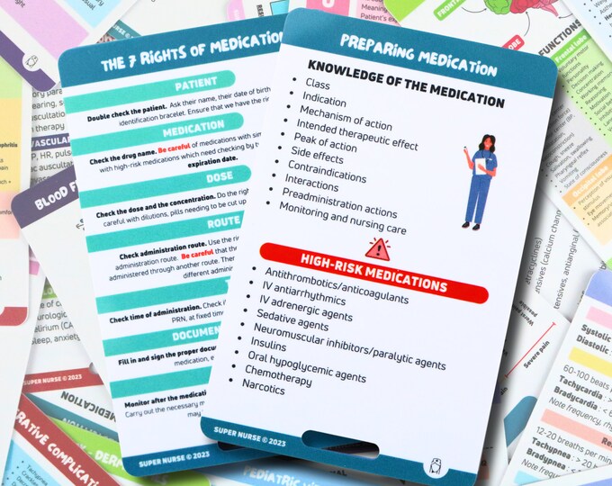 Med Cards, for Nursing Students, Nurses, Medical Terminology, Clinicals ...