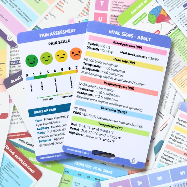 Nurse Vital Signs Badge Card - Etsy