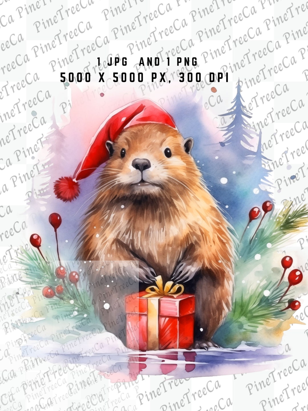 Watercolor Capybara Instant Digital Commercial Use 1 Transparent PNG ...