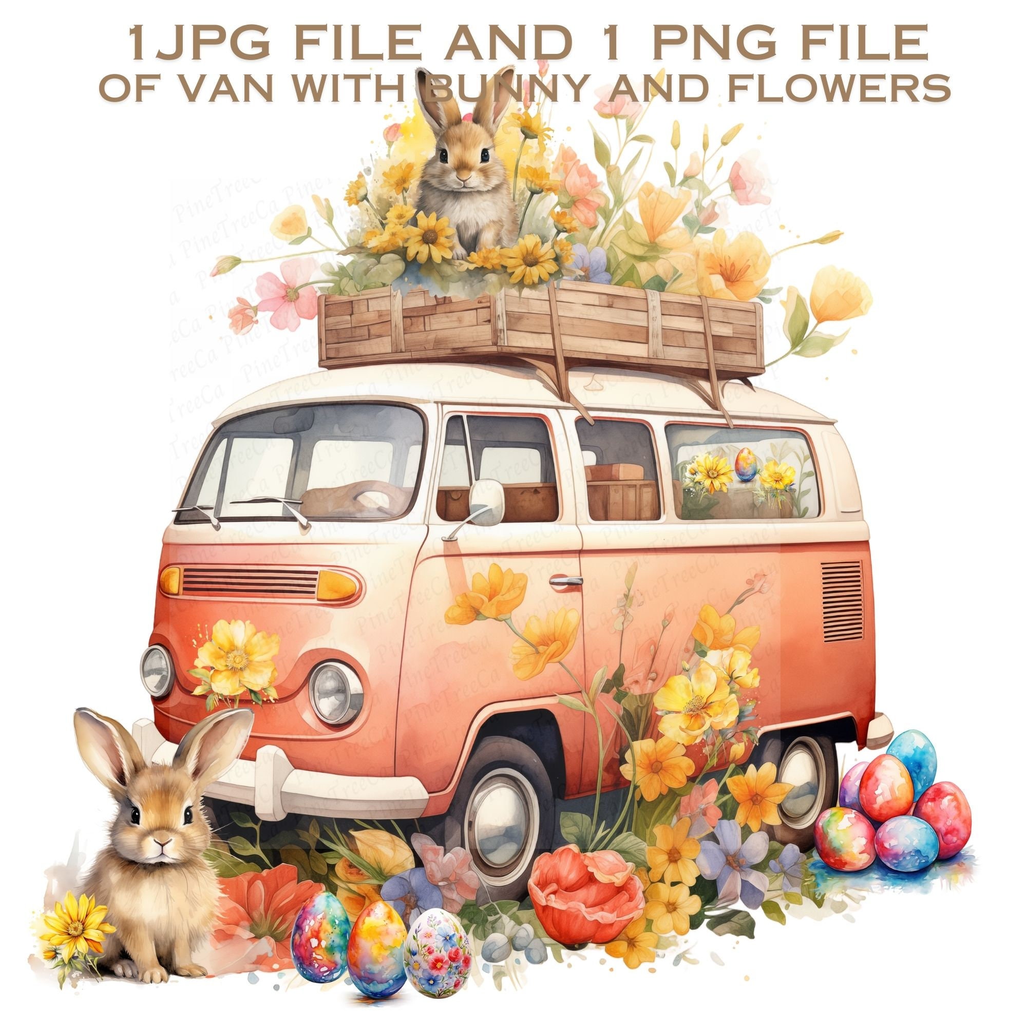 Watercolor Easter Clipart 4 Transparent Pngs Files and 1 JPG File ...