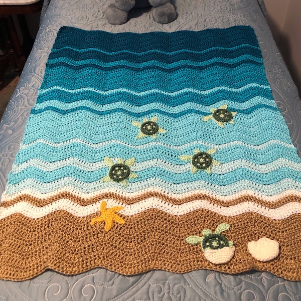 Turtle Baby Blanket - Etsy