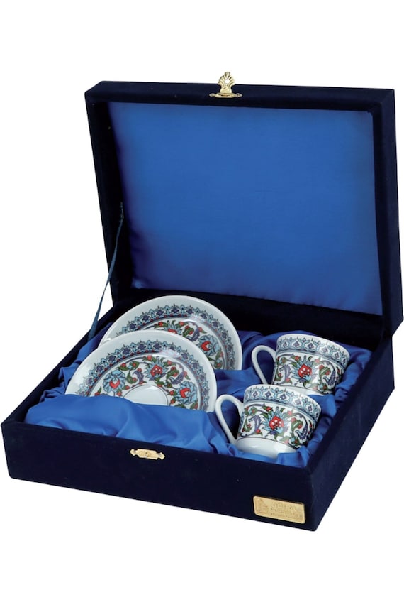 Turkish Coffee Cup Set 1 Set 4 Piece | Etsy