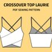 Crossover Top Laurie PDF Sewing Pattern Sport Top Sizes 34 | Etsy