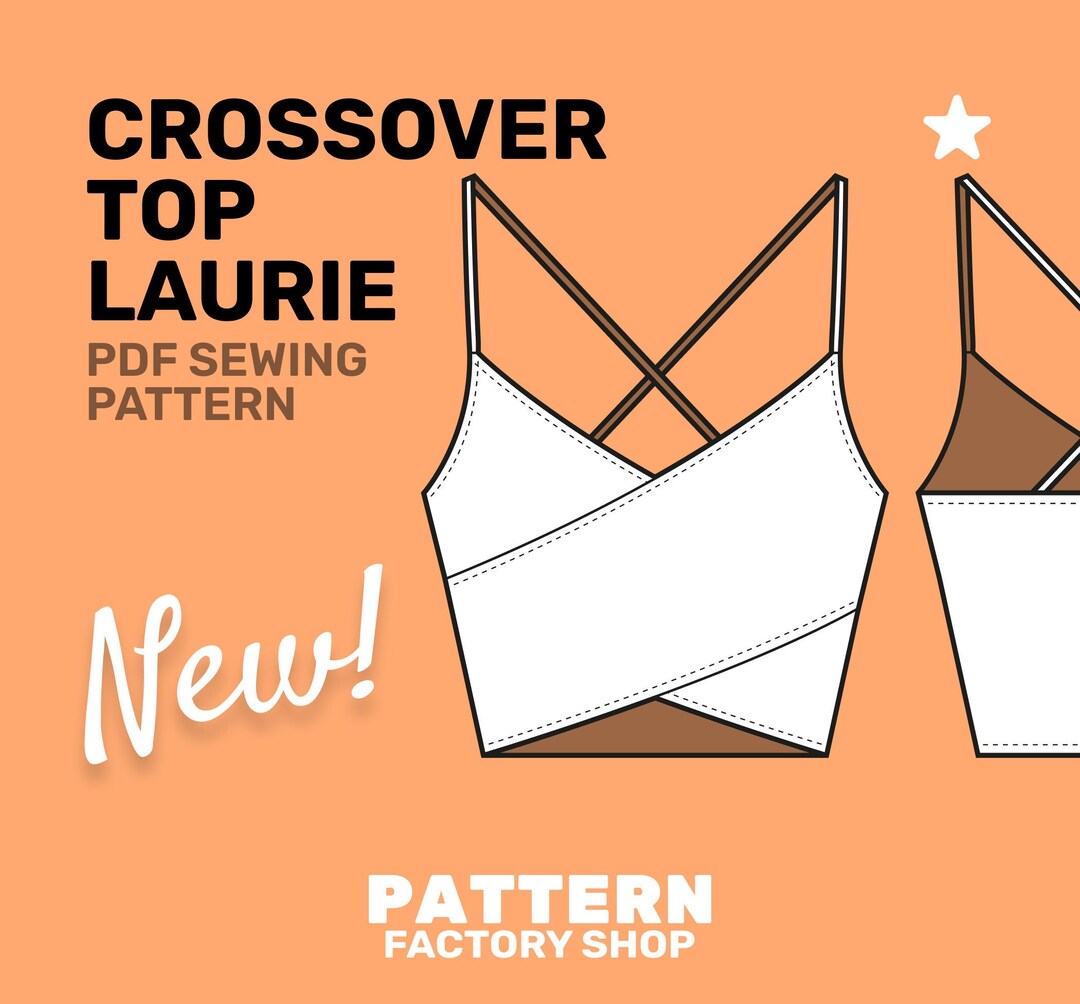 Crossover Top Laurie PDF Sewing Pattern Sport Top Sizes 34 - Etsy