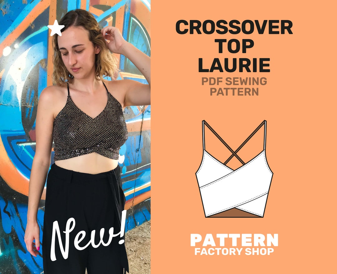Crossover Top Laurie PDF Sewing Pattern Sport Top Sizes 34 52 - Etsy