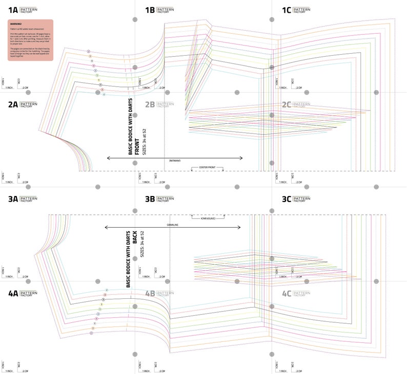 Woman's Basic Blocks PDF Sewing Patterns Basic Skirt | Etsy